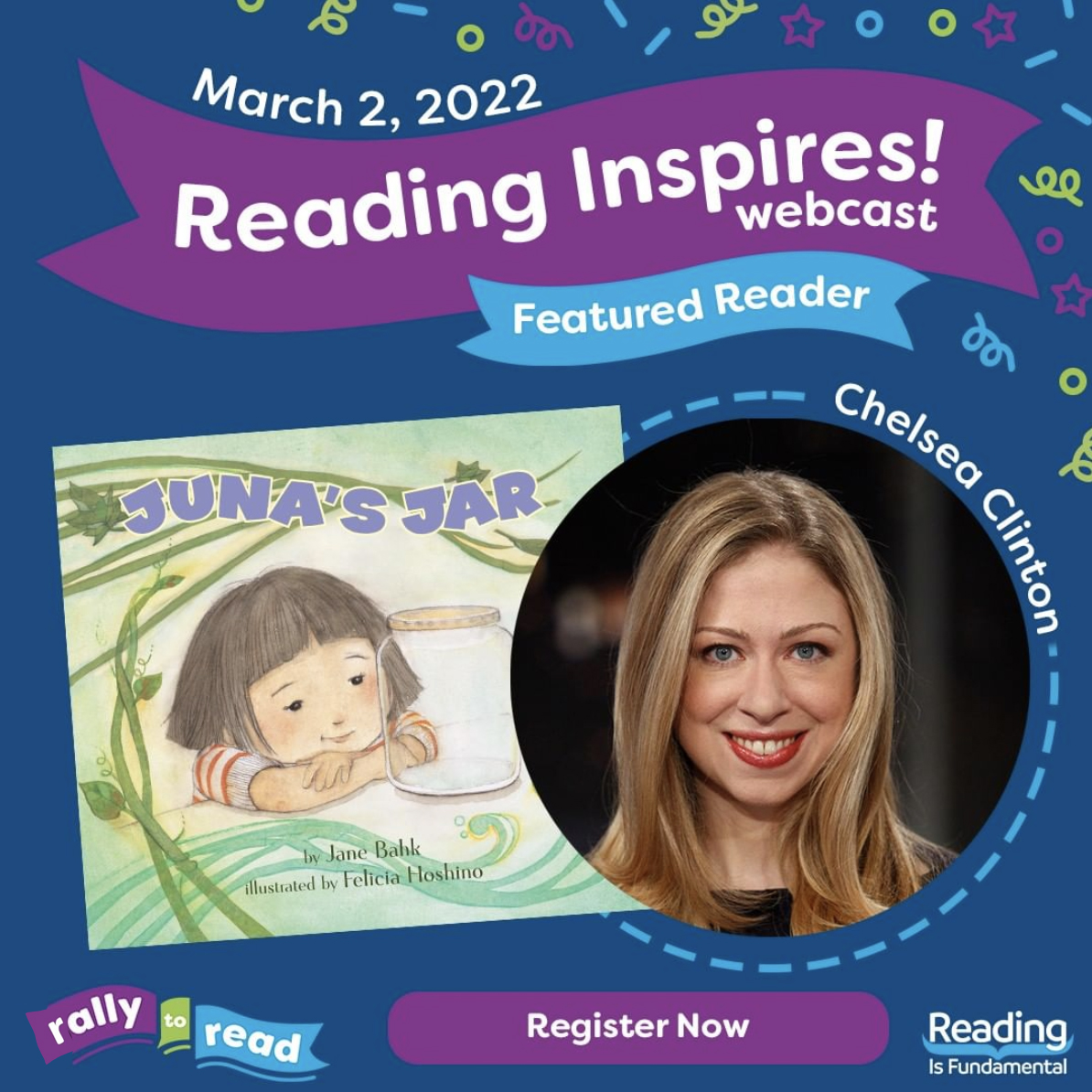 Chelsea Clinton Reads “Juna’s Jar!” – felishino
